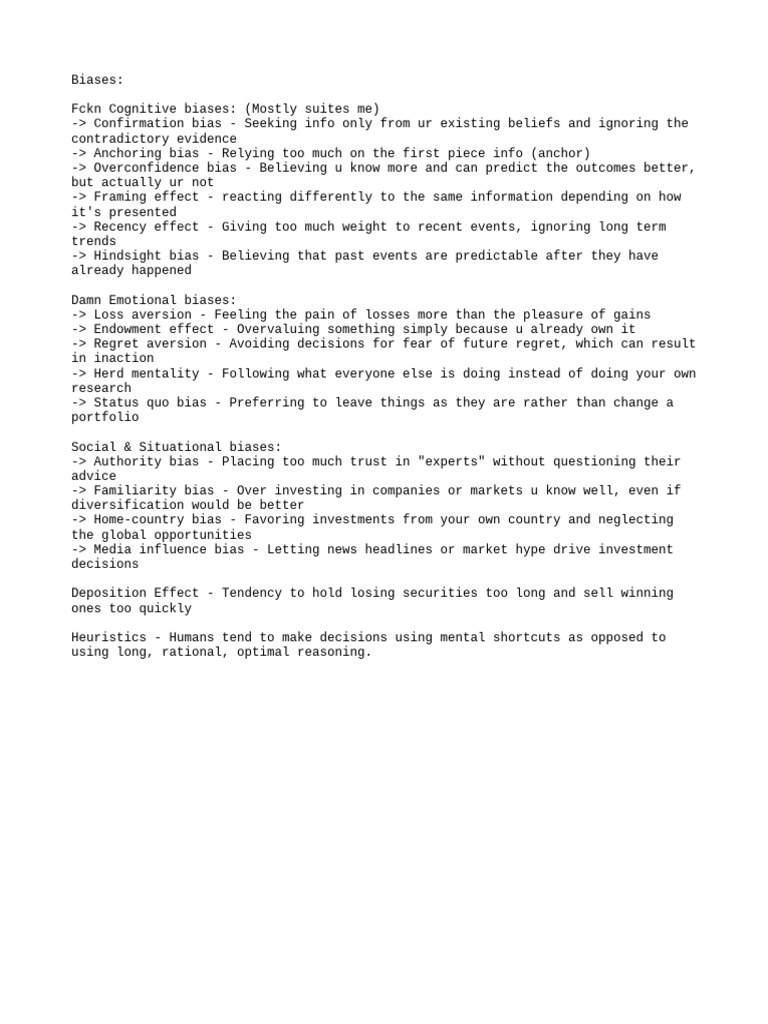 Biases | PDF