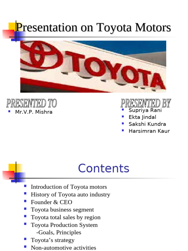 Overview of Toyota Production System | PDF | Toyota | Lean Manufacturing