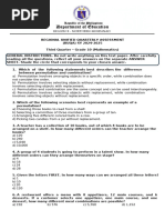 RMA Answer Key for Grades 7-10 | PDF | Area | Mean