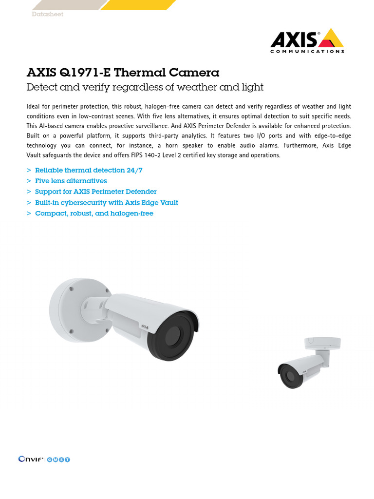 Axis q1971 e Thermal Camera en US 487453 | PDF | Camera | Video