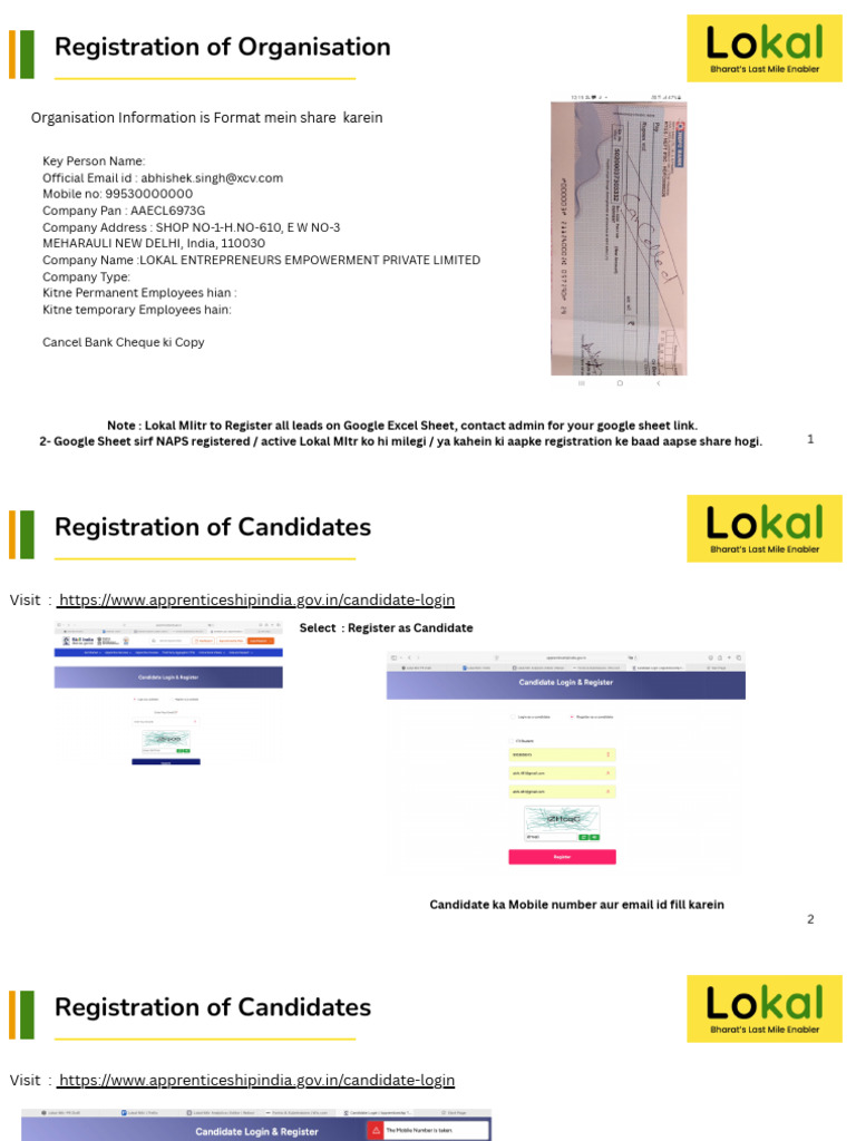 Registration and Contract Process NAPS | PDF