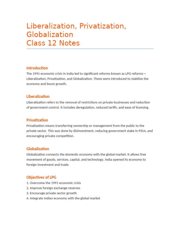 LPG Reforms: Impact and Challenges | PDF