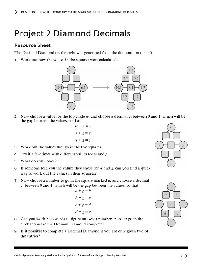 Understanding Diamond Decimals | PDF