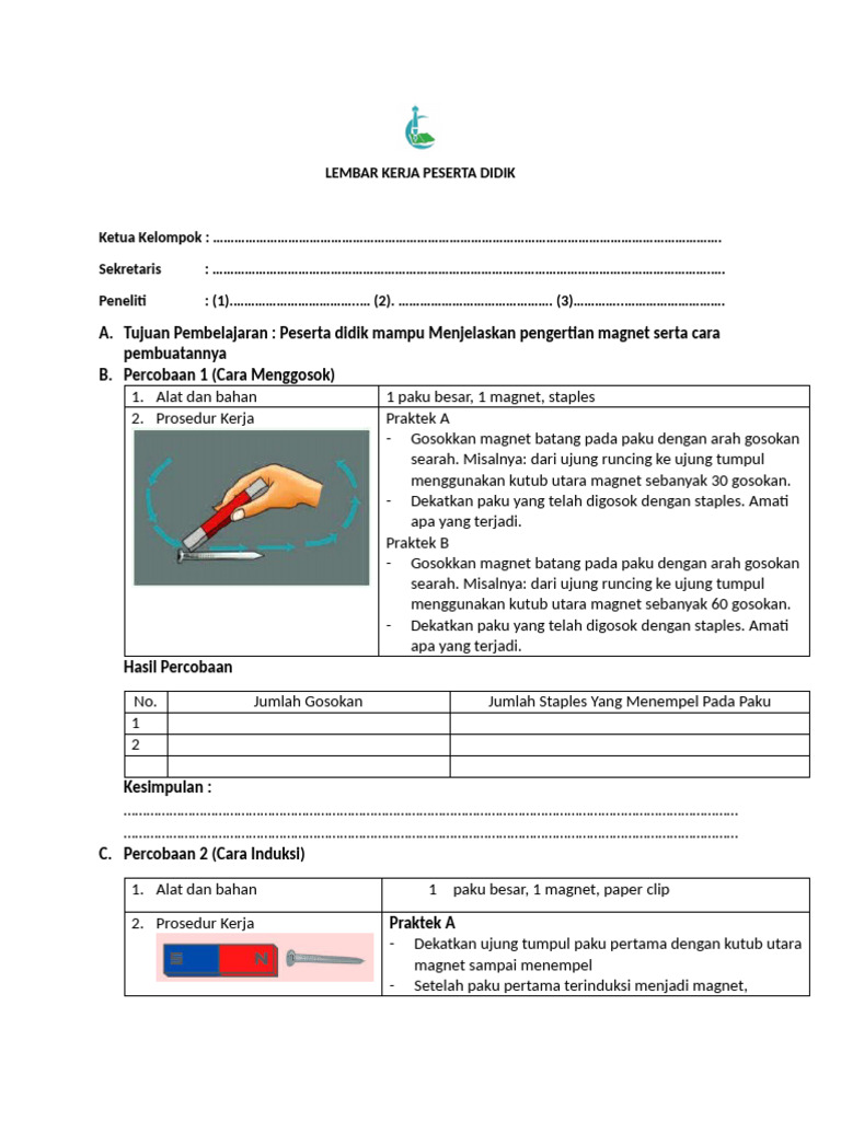 Eksperimen Cara Membuat Magnet | PDF