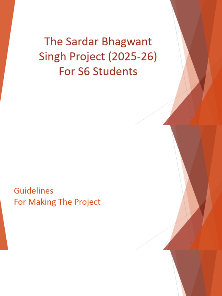 The Sardar Bhagwant Singh Project (2025-26) | PDF | Essays | Procedural ...