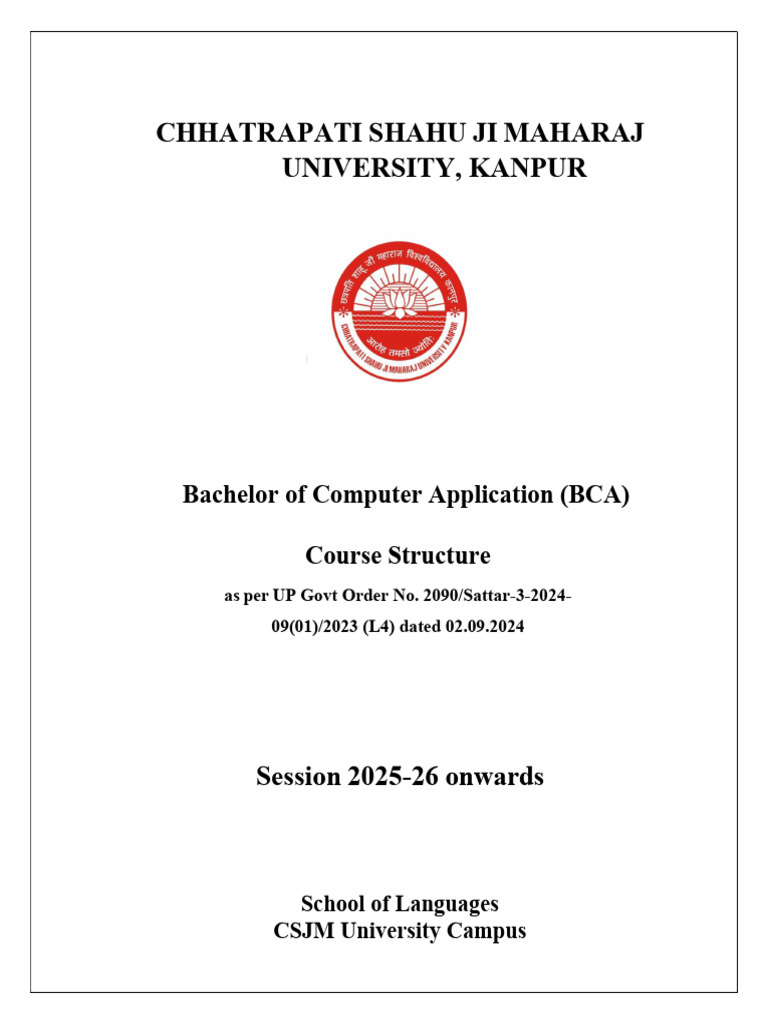 BCA Syllabus - 2025 Onwards | PDF | Matrix (Mathematics) | Pointer (Computer Programming)