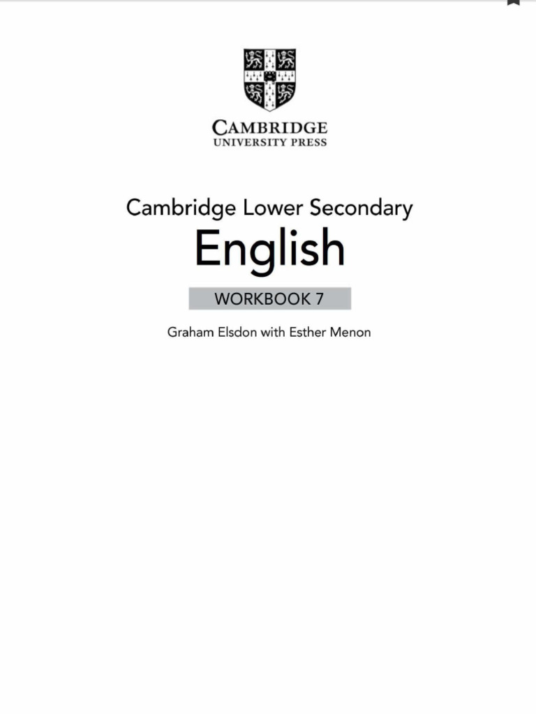 Cambridge Lower Secondary English Workbook 7 | PDF