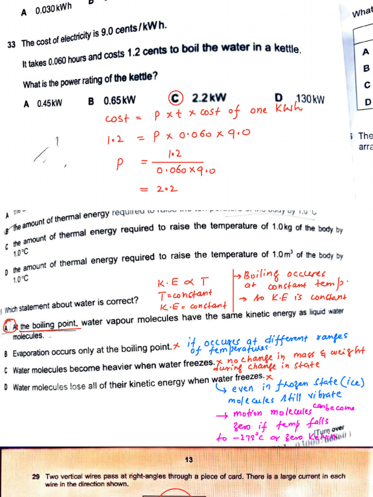 Kettle Power Rating and Energy Costs | PDF | Gravity | Motion (Physics)