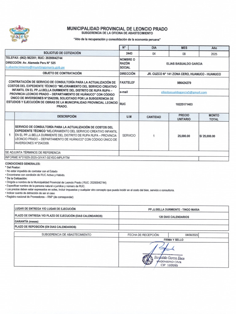 Cotizacion Basualdo | PDF