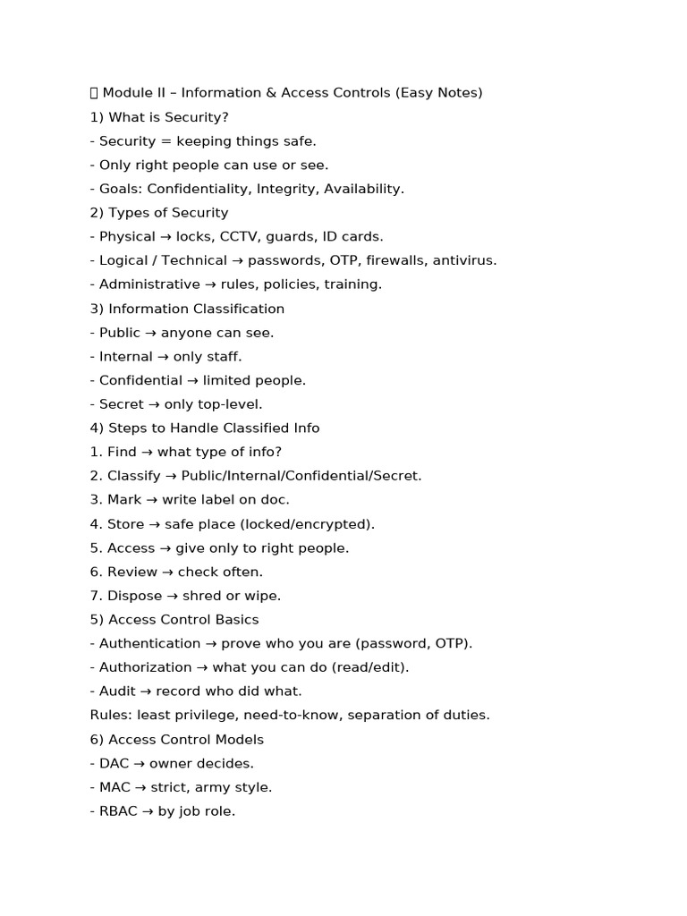 Module II Easy Notes | PDF