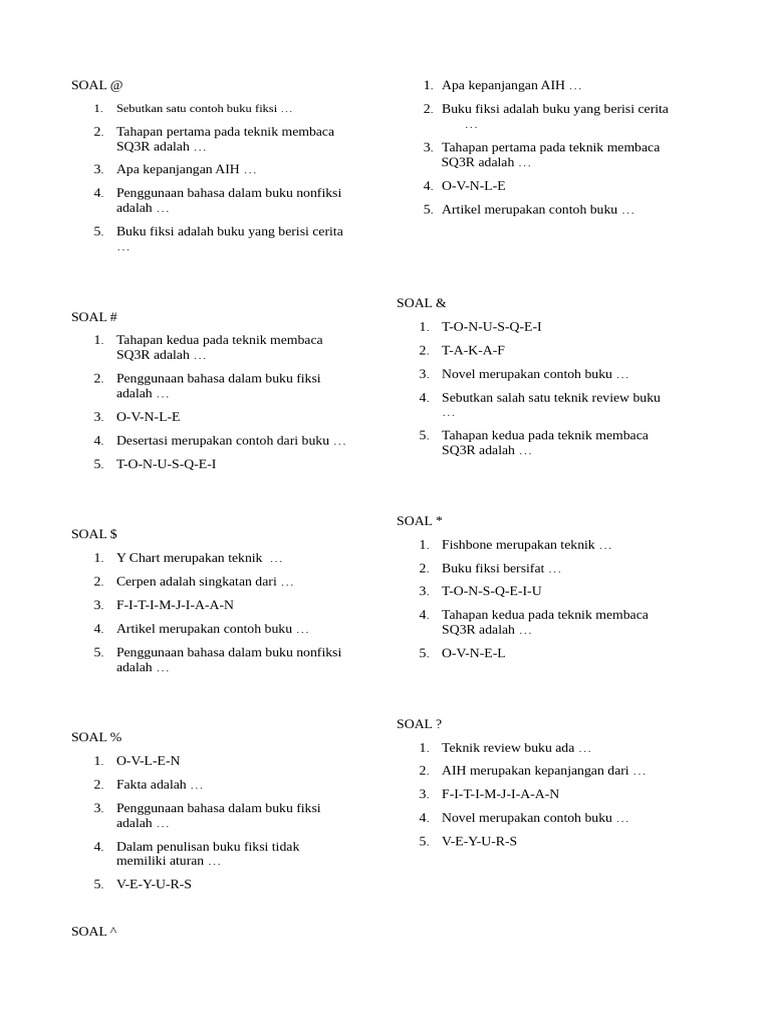 Sebutkan Satu Contoh Buku Fiksi | PDF