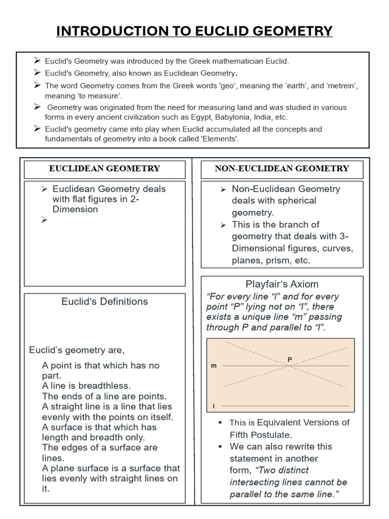 Introduction to Euclidean Geometry | PDF | Geometry | Line (Geometry)