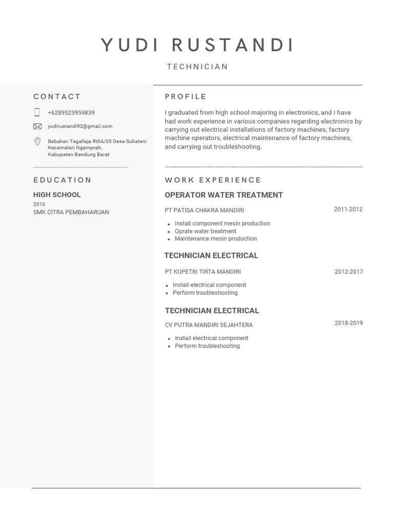 CV Yudi | PDF