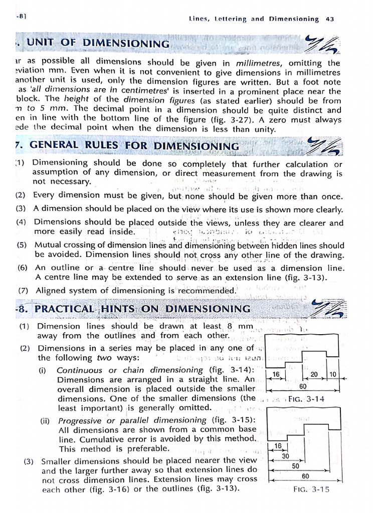 General Rules of Dimensions | PDF