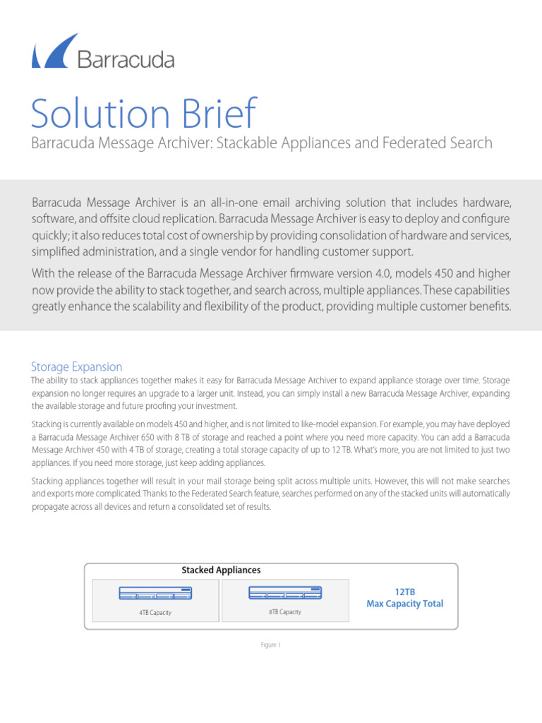 Barracuda Message Archiver SB Stackable Appliances US | PDF | Cloud Computing | Computing