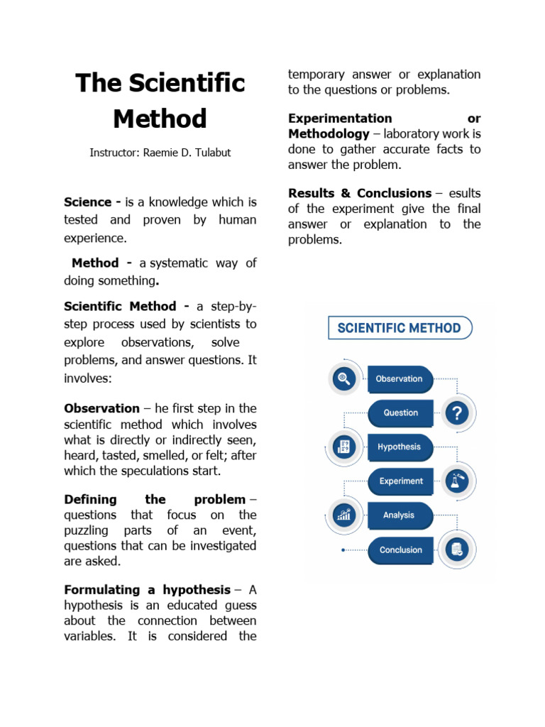 The Scientific Method | PDF
