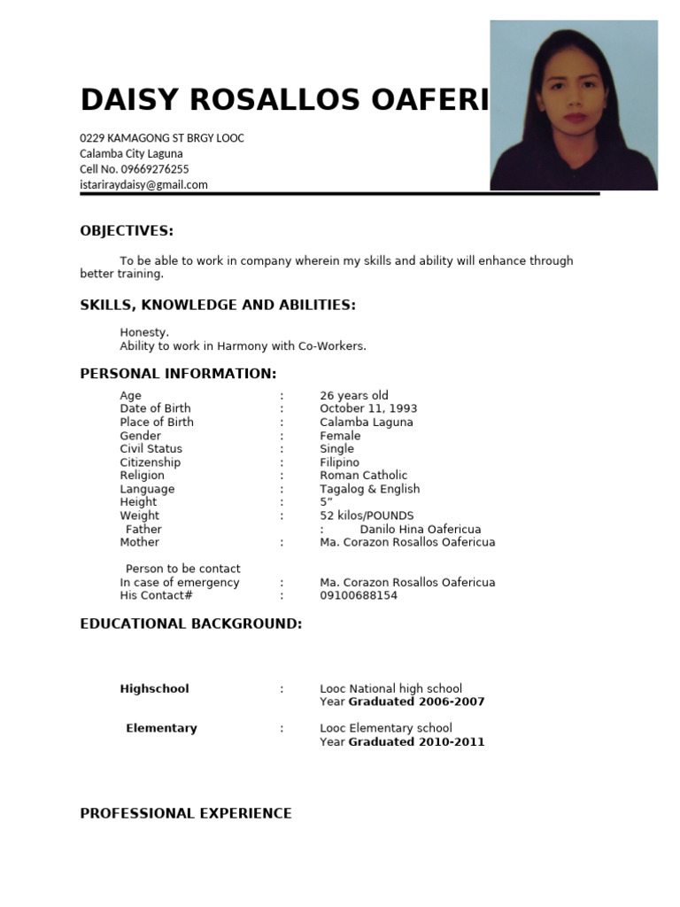 Daisy Resume | PDF
