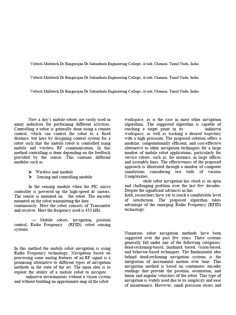 10.IJAEST Vol No 8 Issue No 1 An Intelligent Mobile Robot Navigation ...