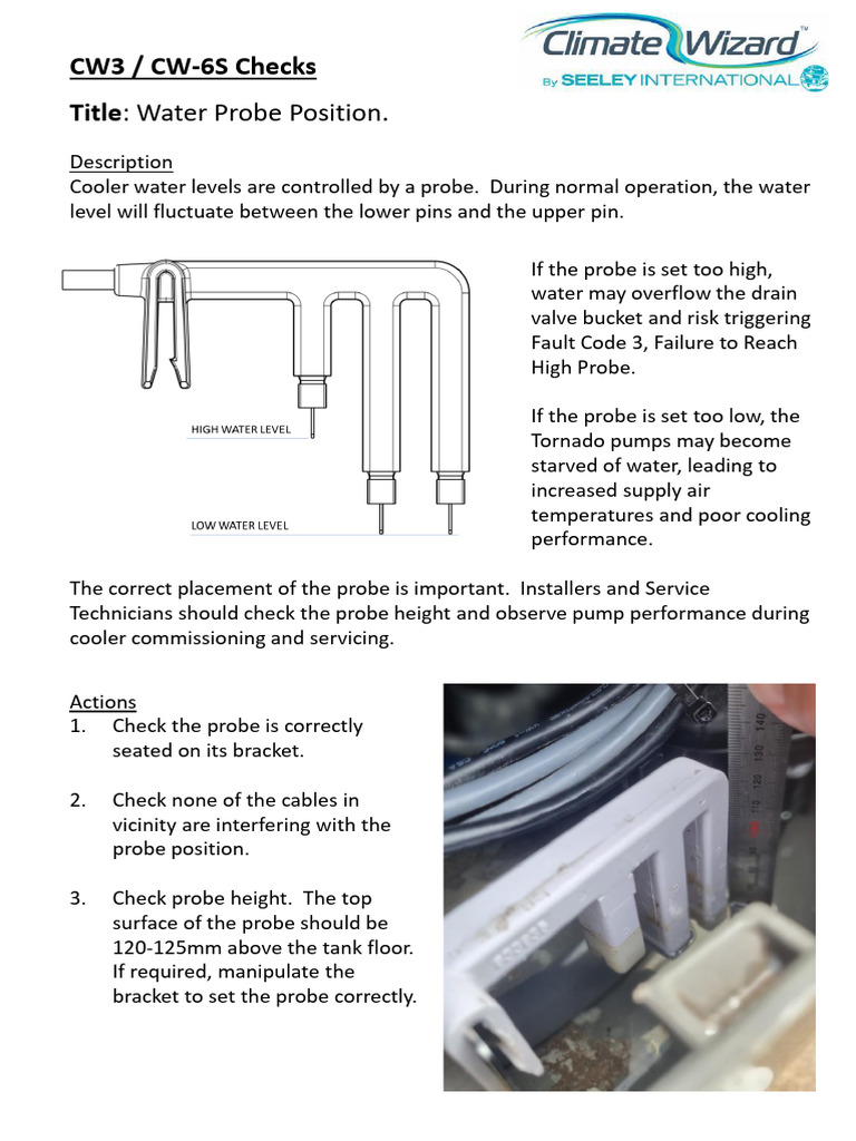 CW3 - CW-6S Recommended Checks - Probe Height | PDF