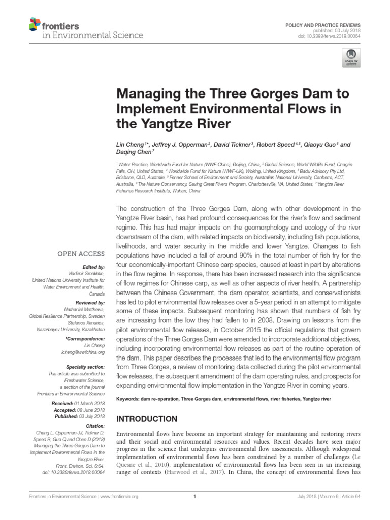 Managing The Three Gorges Dam | PDF | Dam | Hydroelectricity
