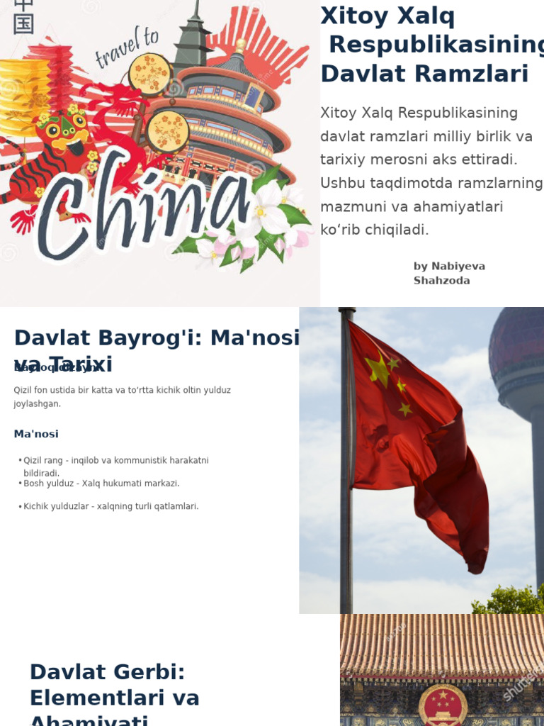Xitoy Xalq Respublikasining Davlat Ramzlari - PPTX 20250508 092947 0000 ...