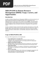 BSBA HR Management Overview | PDF | Human Resources | Human Resource ...