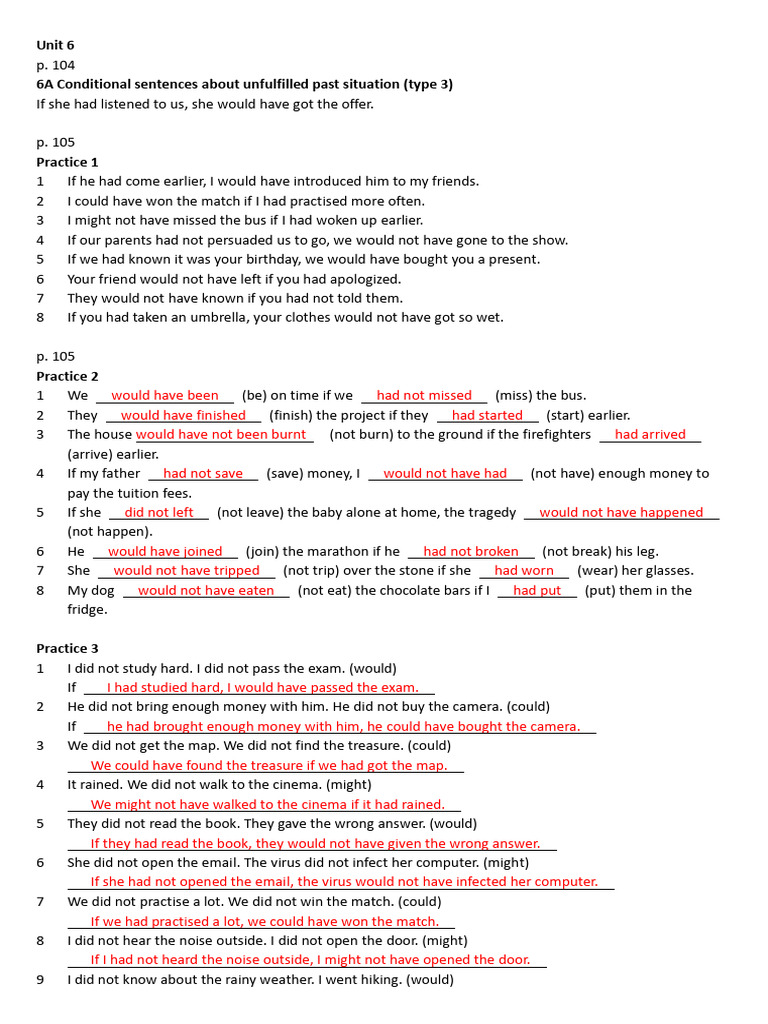 Success in Grammar 3 Unit 6 | PDF