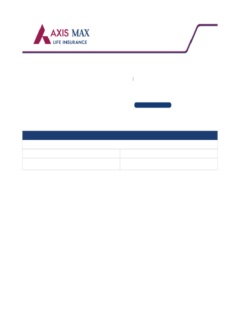 Axis Max Life Insurance Payment Receipt | PDF | Insurance | Taxes