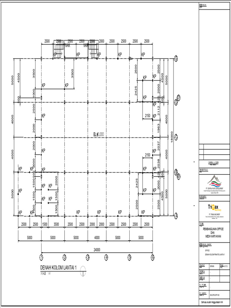 Denah Kolom Office | PDF