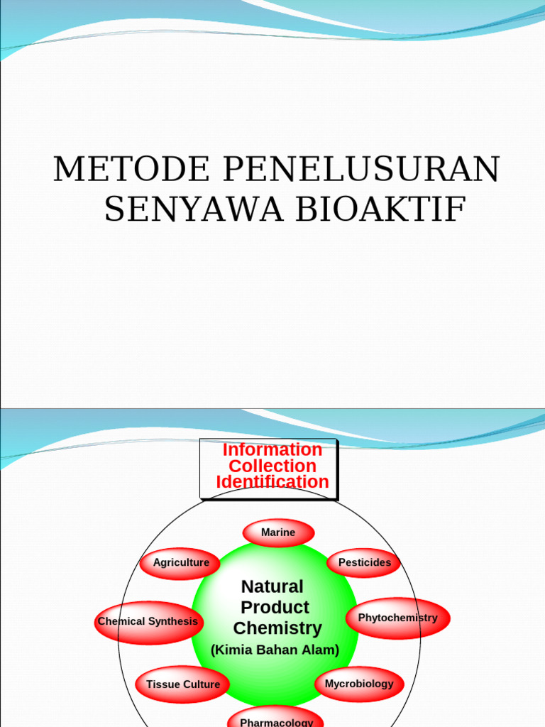 Materi 6 Metode Penelusuran Senyawa Aktif | PDF