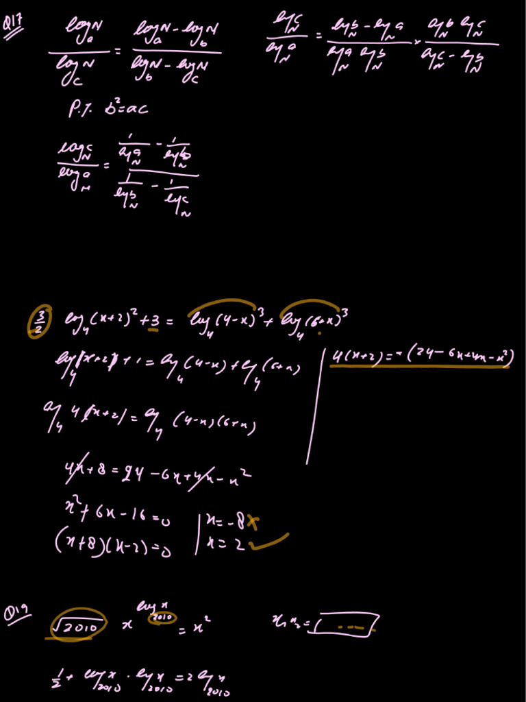 Logarithm Basic Questions | PDF