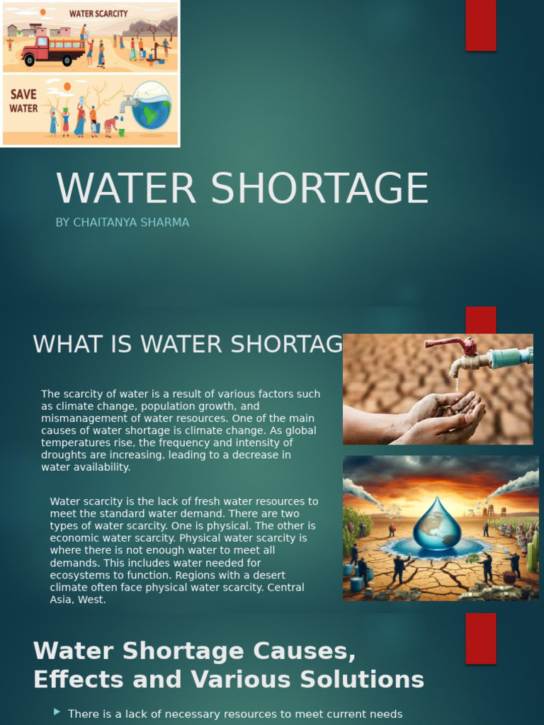 Understanding Water Shortage Causes & Solutions | PDF