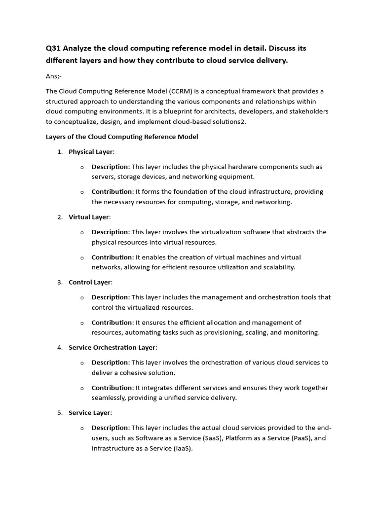 Cloud Computing Reference Model Explained | PDF | Cloud Computing ...