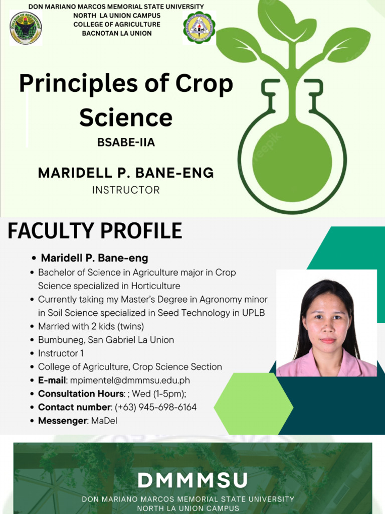 Principles of Crop Science 1 | PDF