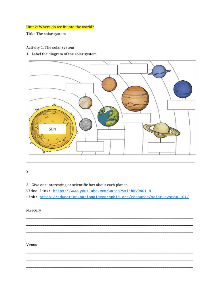 The Solar System | PDF