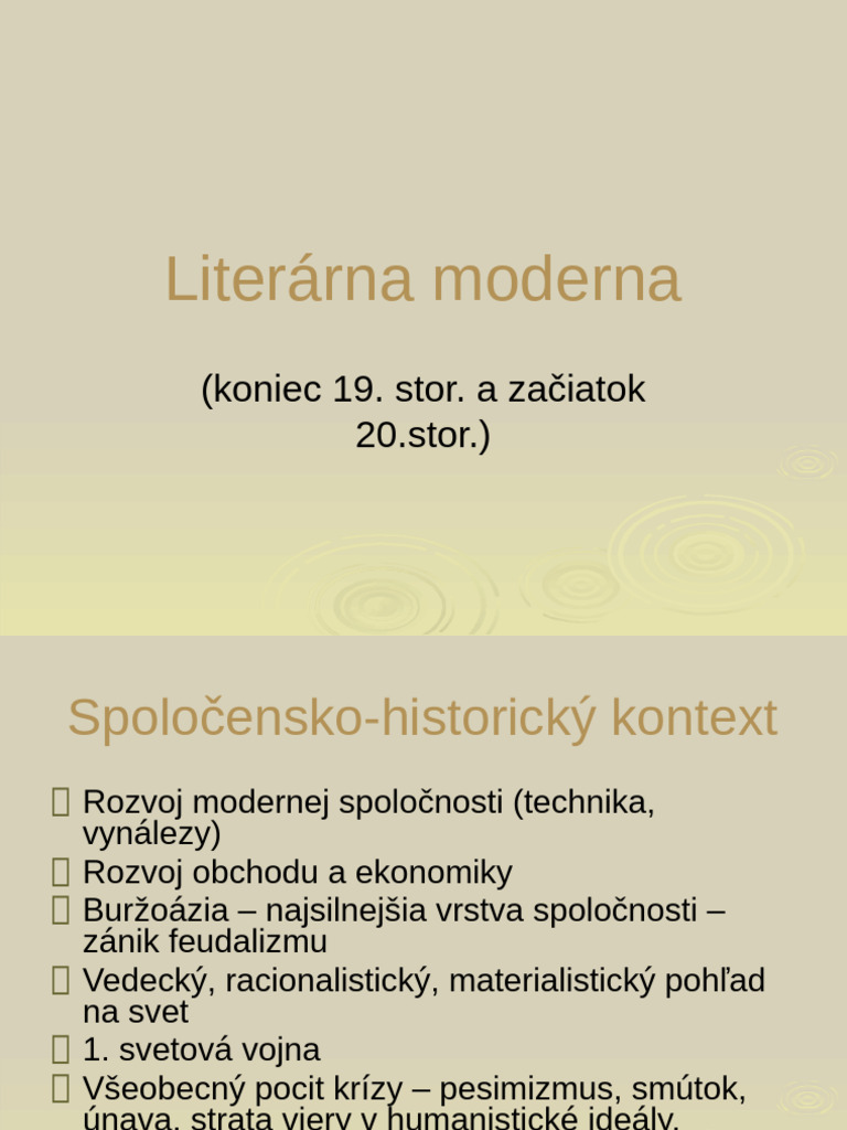 Literárna Moderna | PDF