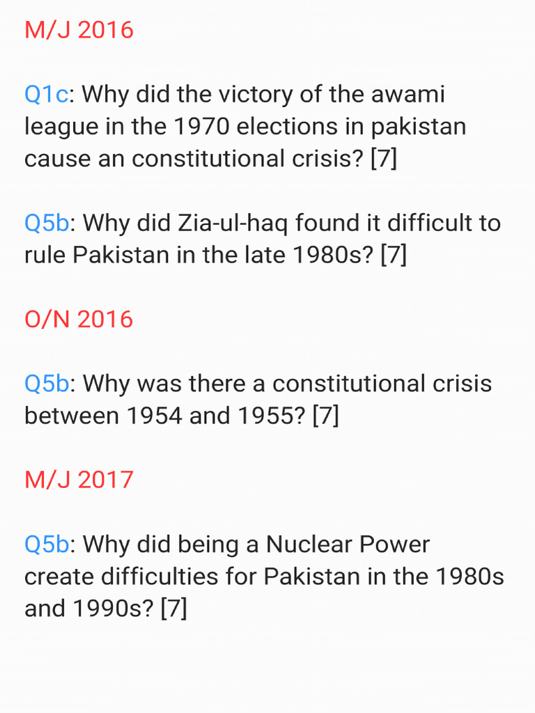 History Missing Questions | PDF