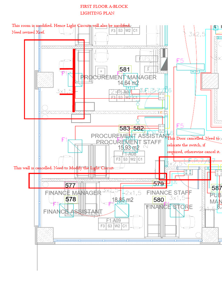 Lighting Plan Modifications A-Block | PDF