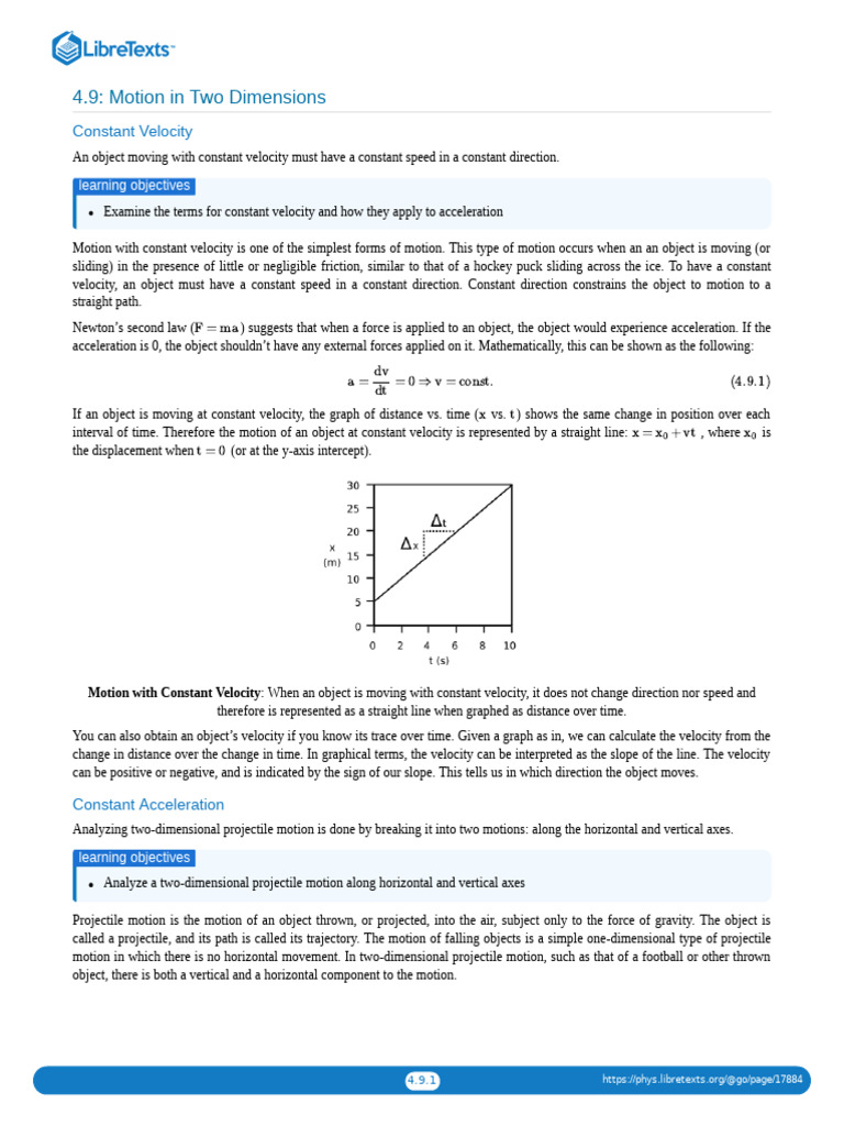 Understanding Two-Dimensional Motion | PDF | Euclidean Geometry ...