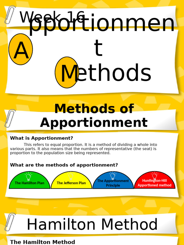 Apportionment Methods Explained | PDF | Discrete Mathematics | Mathematics