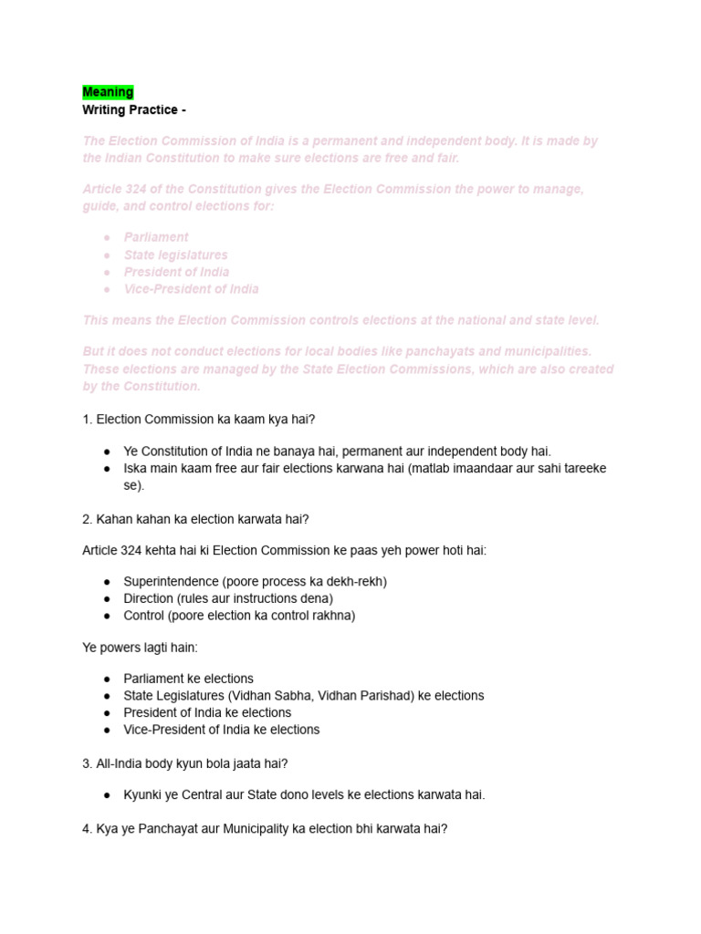 Election Commission of India Overview | PDF | Political Events | Elections
