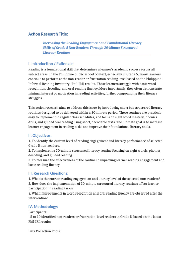 Boosting Grade 5 Literacy Engagement | PDF | Literacy | Phonics