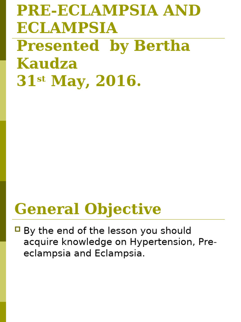 Understanding Pre-Eclampsia and Eclampsia | PDF | Hypertension ...