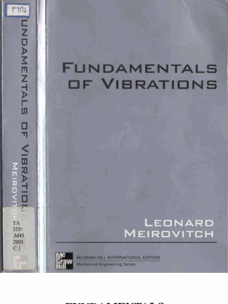 Fundamentals of Vibrations by Leonard Meirovitch (2001) | PDF