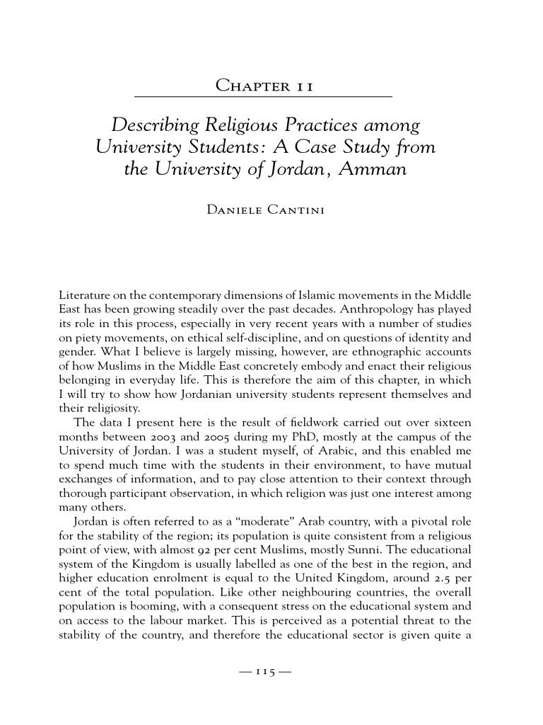 Jordanian Students' Religious Practices | PDF | Ramadan | Jordan