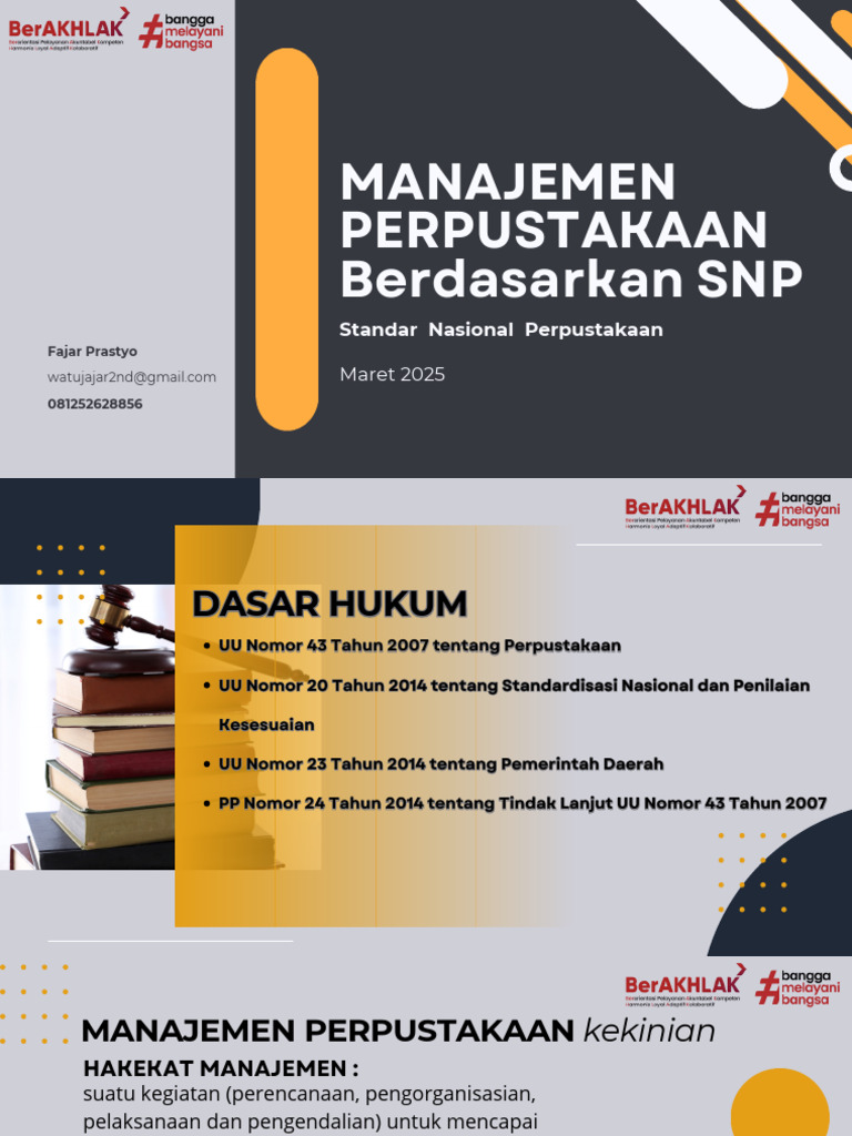MANAJEMEN PERPUSTAKAAN Berdasarkan SNP | PDF