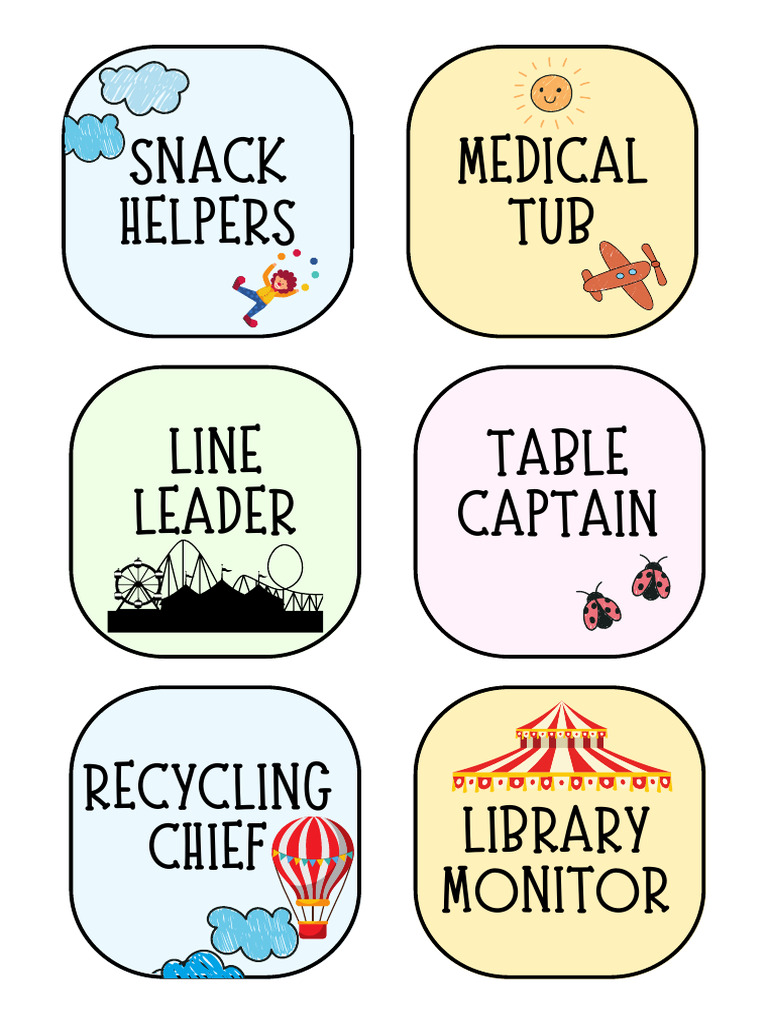 Monitor Role Labels Document in Illustrative Style | PDF
