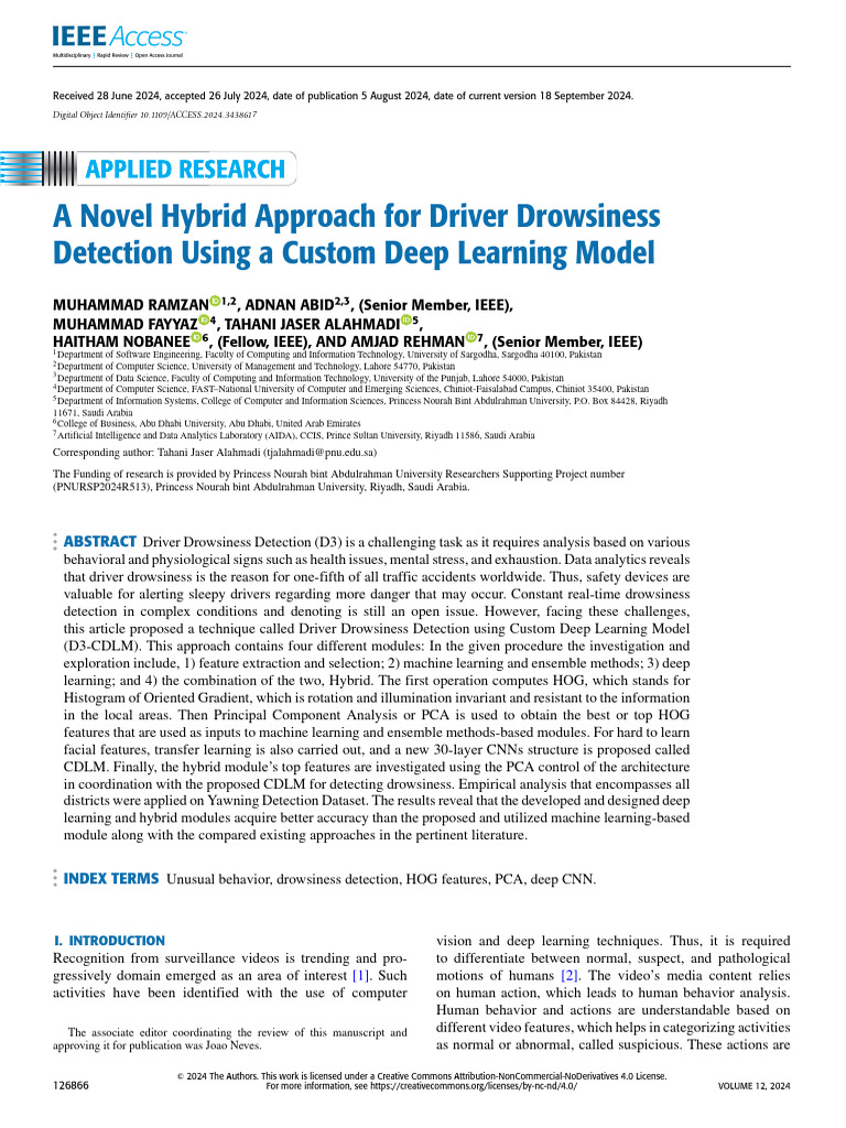 A Novel Hybrid Approach For Driver Drowsiness Detection Using A Custom ...