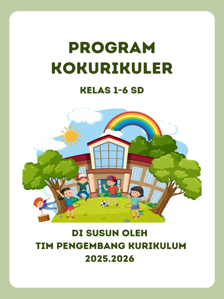 Program Kokurikuler SD Kelas 1-6 SD | PDF