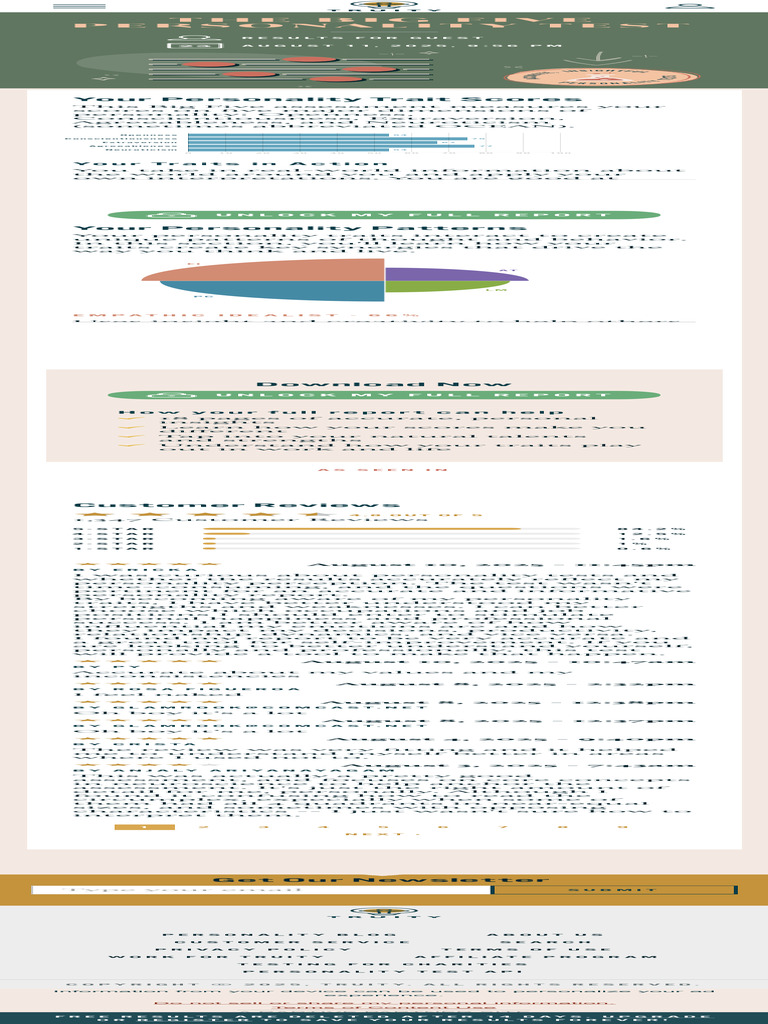 Free Big Five Personality Test Insights | PDF | Cognition | Psychology